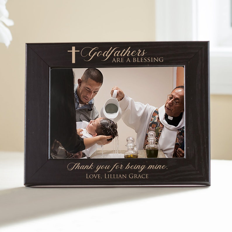 Personalized Godparent Picture Frame black: Personalized - Etsy
