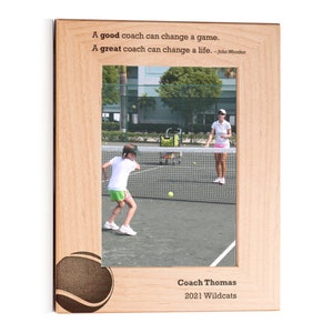 Personalized Tennis Coach Picture Frame by Lifetime Creations: Tennis ...