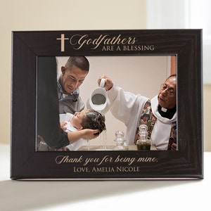 Personalized Godfather Picture Frame black: Engraved Godfather Frame ...