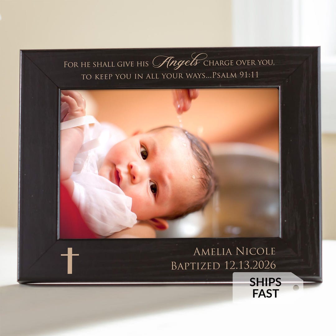 Personalized Baptism Picture Frame by Lifetime Creations: Custom ...