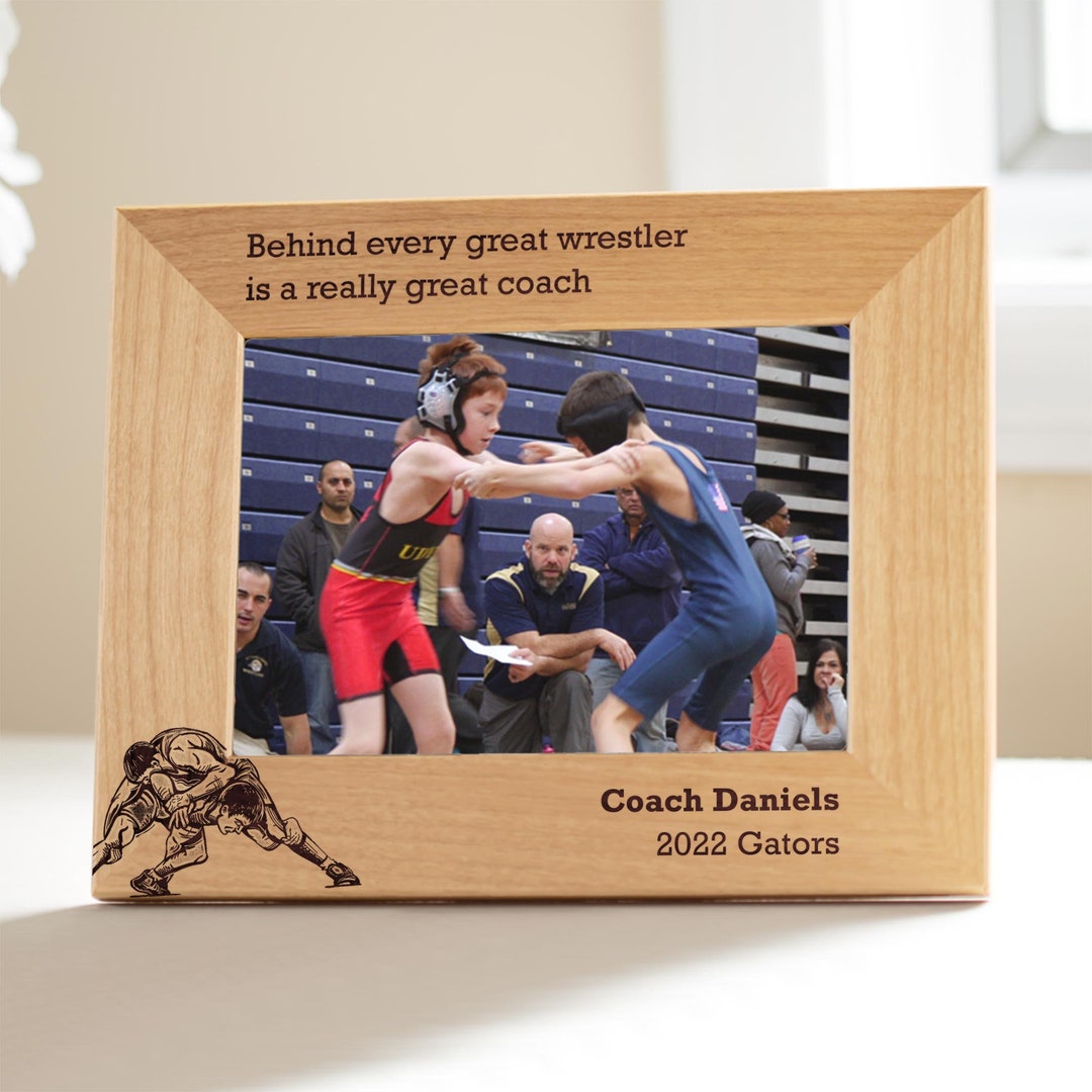 Personalized Wrestling Coach Picture Frame by Lifetime Creations ...