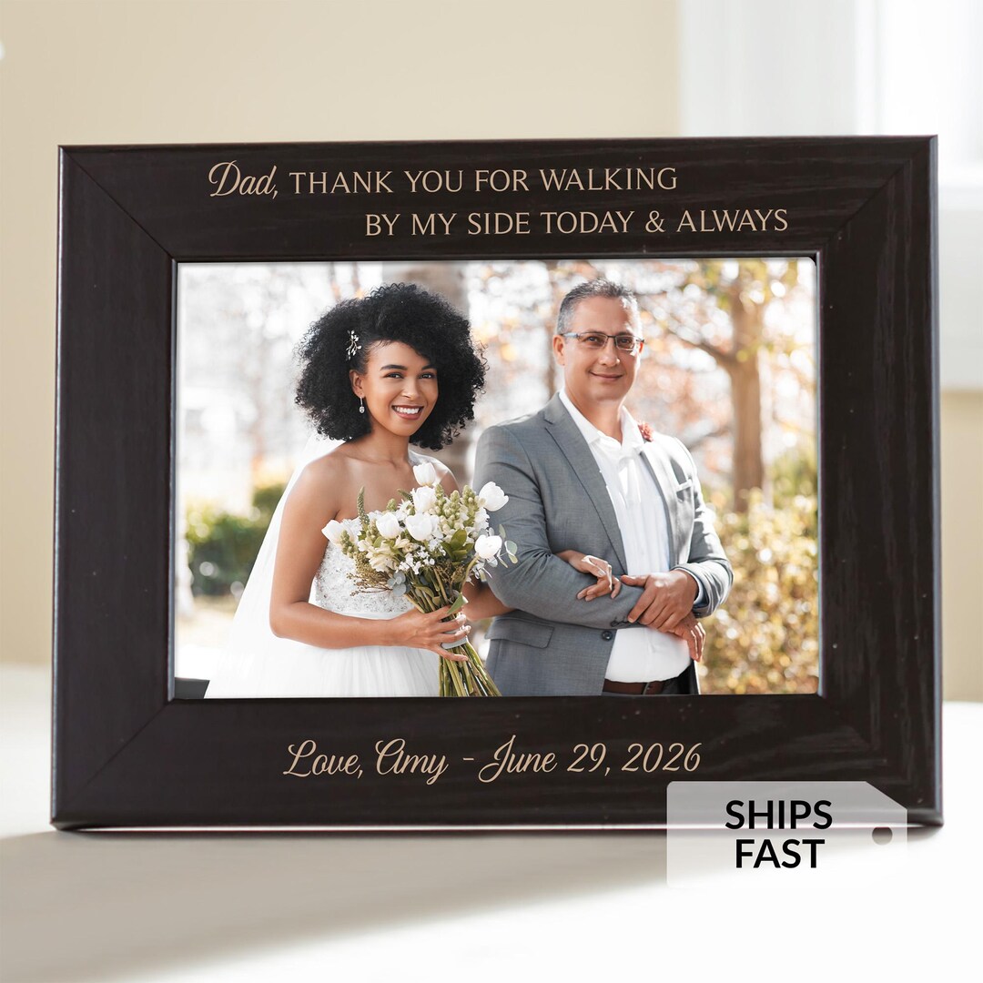 Personalized Father of the Bride Picture Frame (black) by Lifetime ...