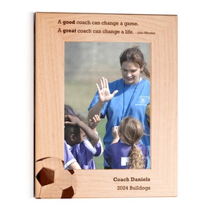 Personalized Soccer Coach Picture Frame by Lifetime Creations: Youth ...
