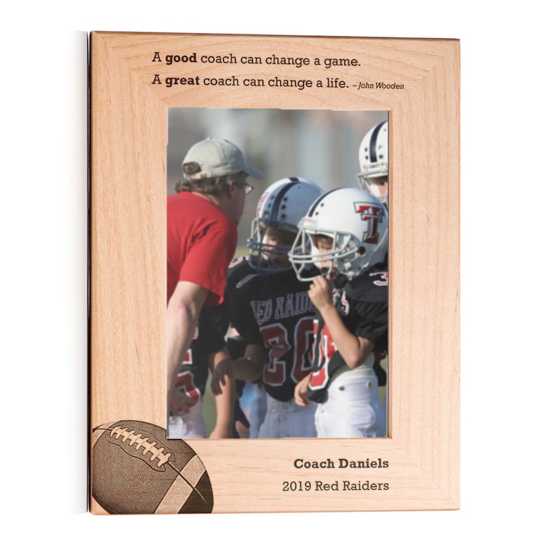 Personalized Football Coach Picture Frame: Custom Engraved | Etsy