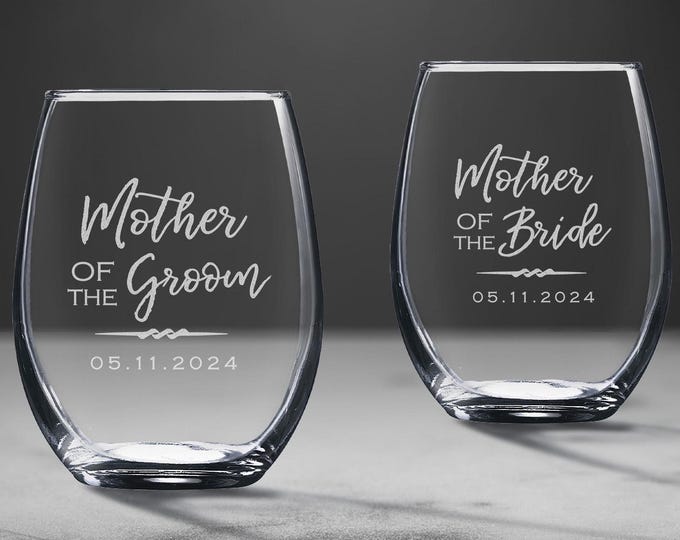 Mother of the Bride Wine Glass, Personalised Mother of the Groom Gift ...