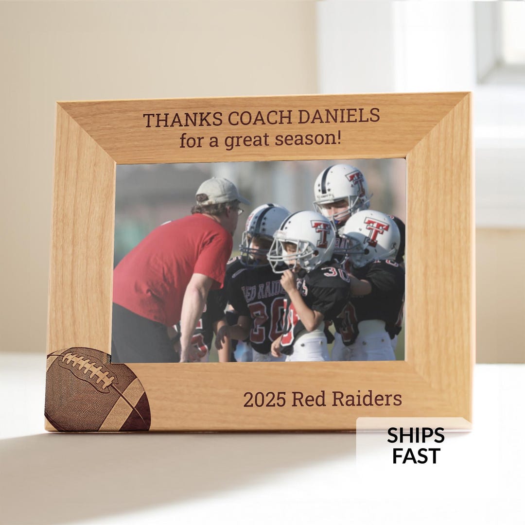 Personalized Football Coach Picture Frame by Lifetime Creations ...