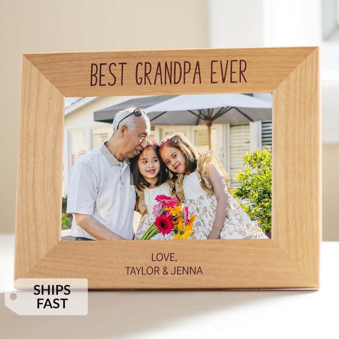 Personalized Best Grandpa Ever Picture Frame by Lifetime Creations ...