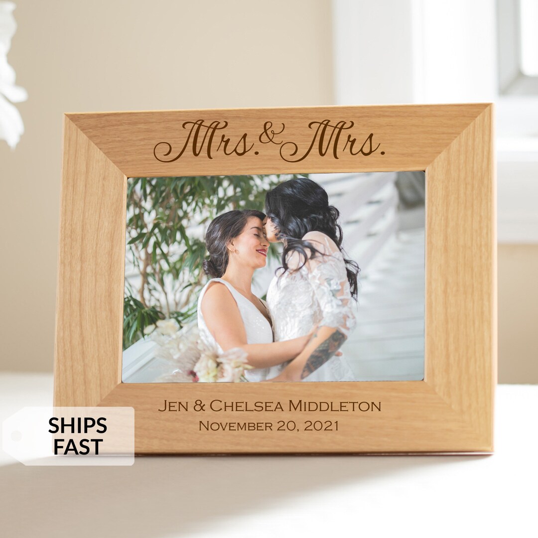 Personalized Mrs. & Mrs. Picture Frame by Lifetime Creations: Wedding ...