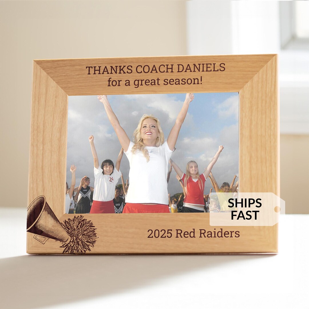Personalized Cheerleading Coach Picture Frame by Lifetime Creations ...