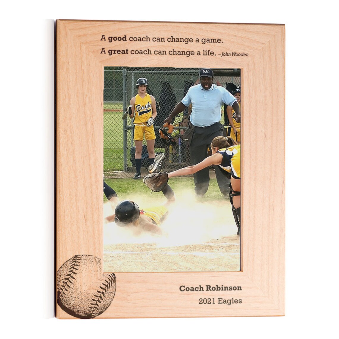 Personalized Softball Coach Picture Frame by Lifetime | Etsy