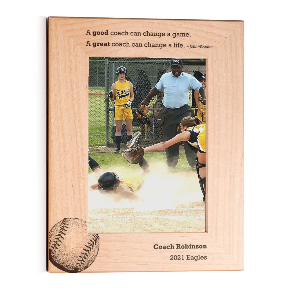 Personalized Softball Coach Picture Frame by Lifetime | Etsy