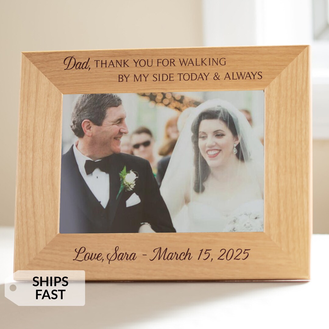 Personalized Father of the Bride Picture Frame by Lifetime Creations ...