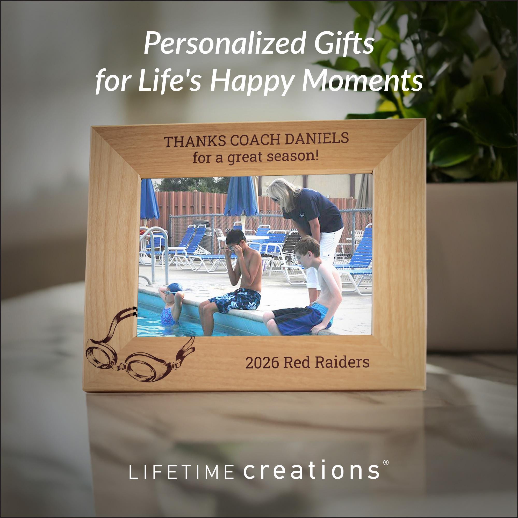 Personalized Swimming Coach Picture Frame by Lifetime Creations: Custom ...