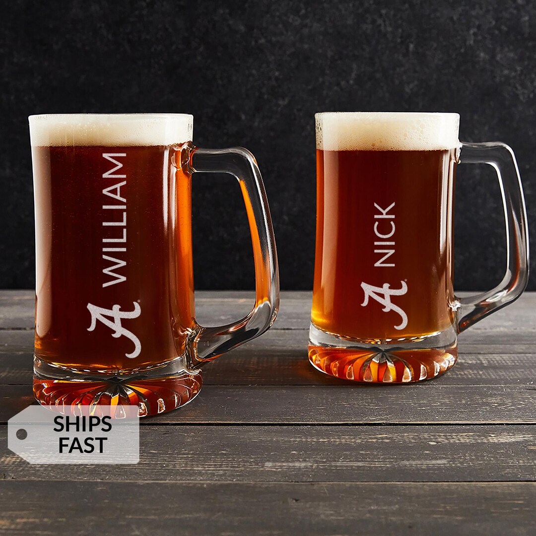 Personalized Alabama Crimson Tide Beer Mug by Lifetime Creations ...