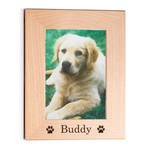 Personalized Dog Picture Frame by Lifetime Creations: Engraved Paw ...