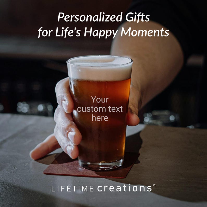 Personalized Pint Glass – Custom Engraved Beer Glass, Create Your Own ...