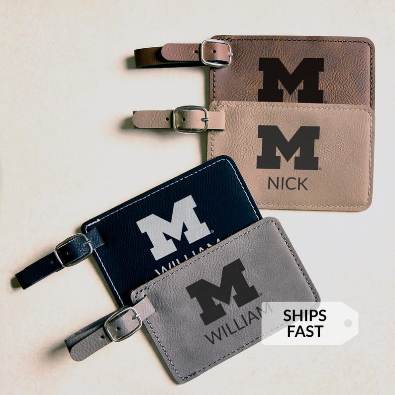 Personalized Michigan Wolverines Luggage Tag by Lifetime Creations ...