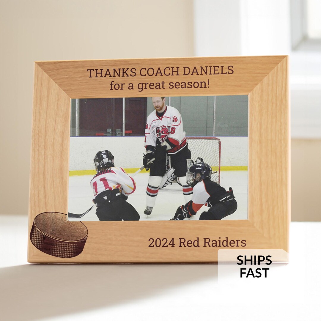 Personalized Hockey Coach Picture Frame by Lifetime Creations: Engraved ...