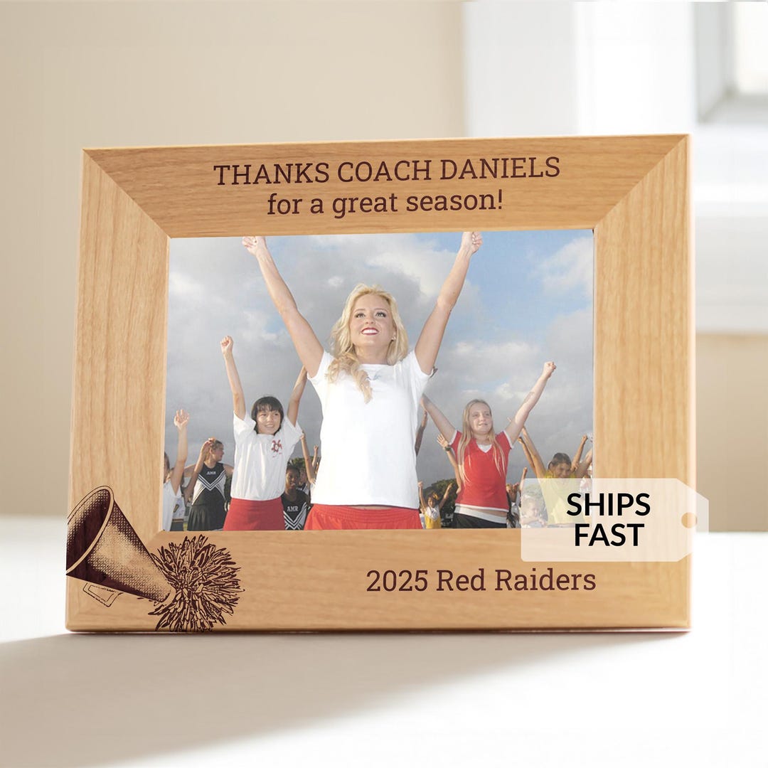 Personalized Cheerleading Coach Picture Frame by Lifetime Creations ...