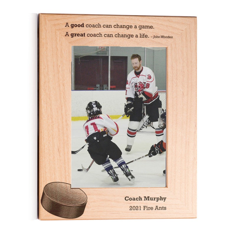 Personalized Hockey Coach Picture Frame: Custom Engraved | Etsy