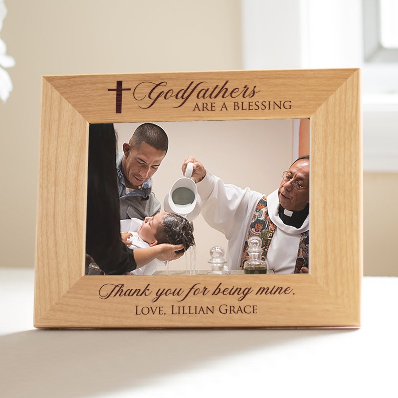 Personalized Godparent Picture Frame by Lifetime Creations: - Etsy