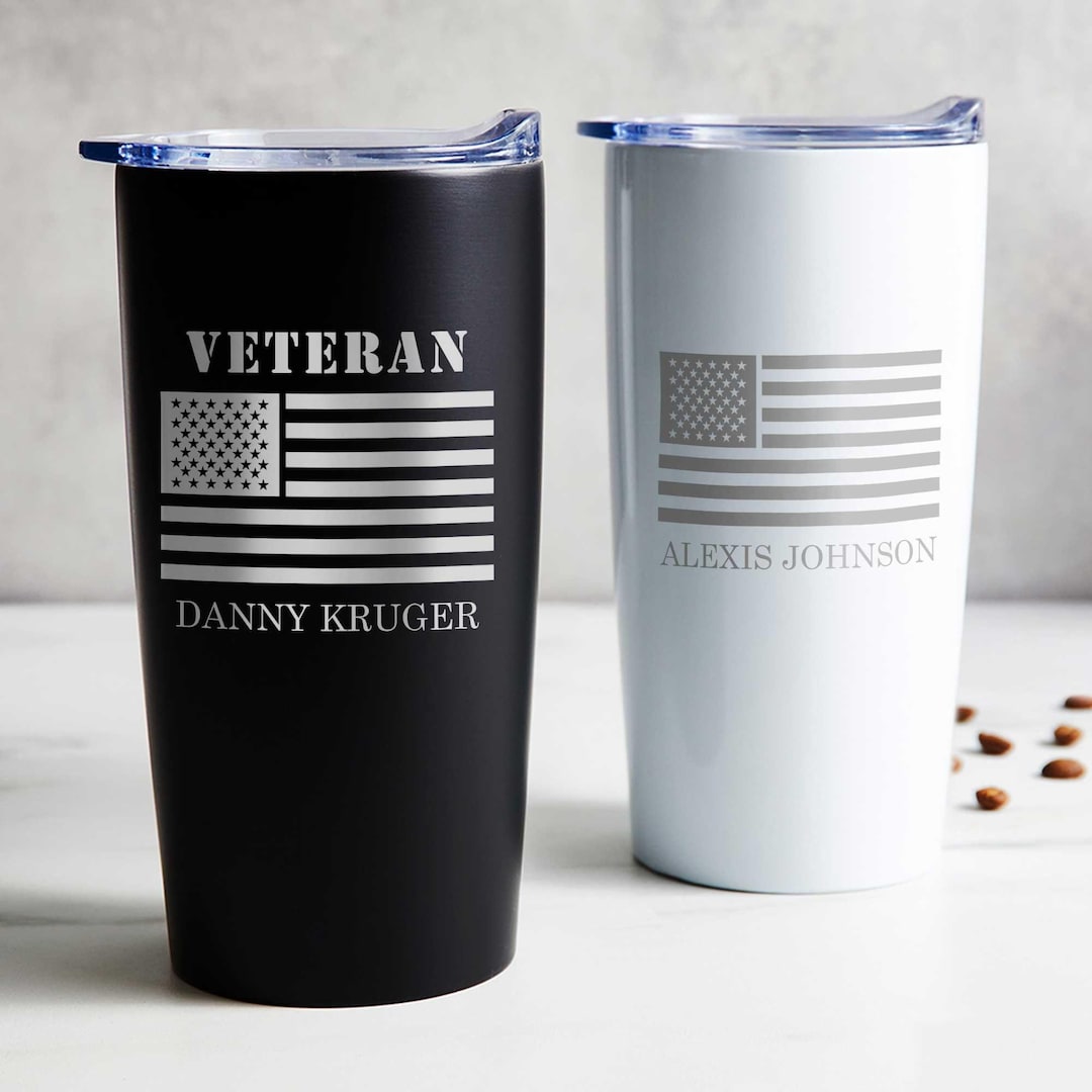 Bulk 12+ Personalized Veteran Tumblers by Lifetime Creations: Engraved ...