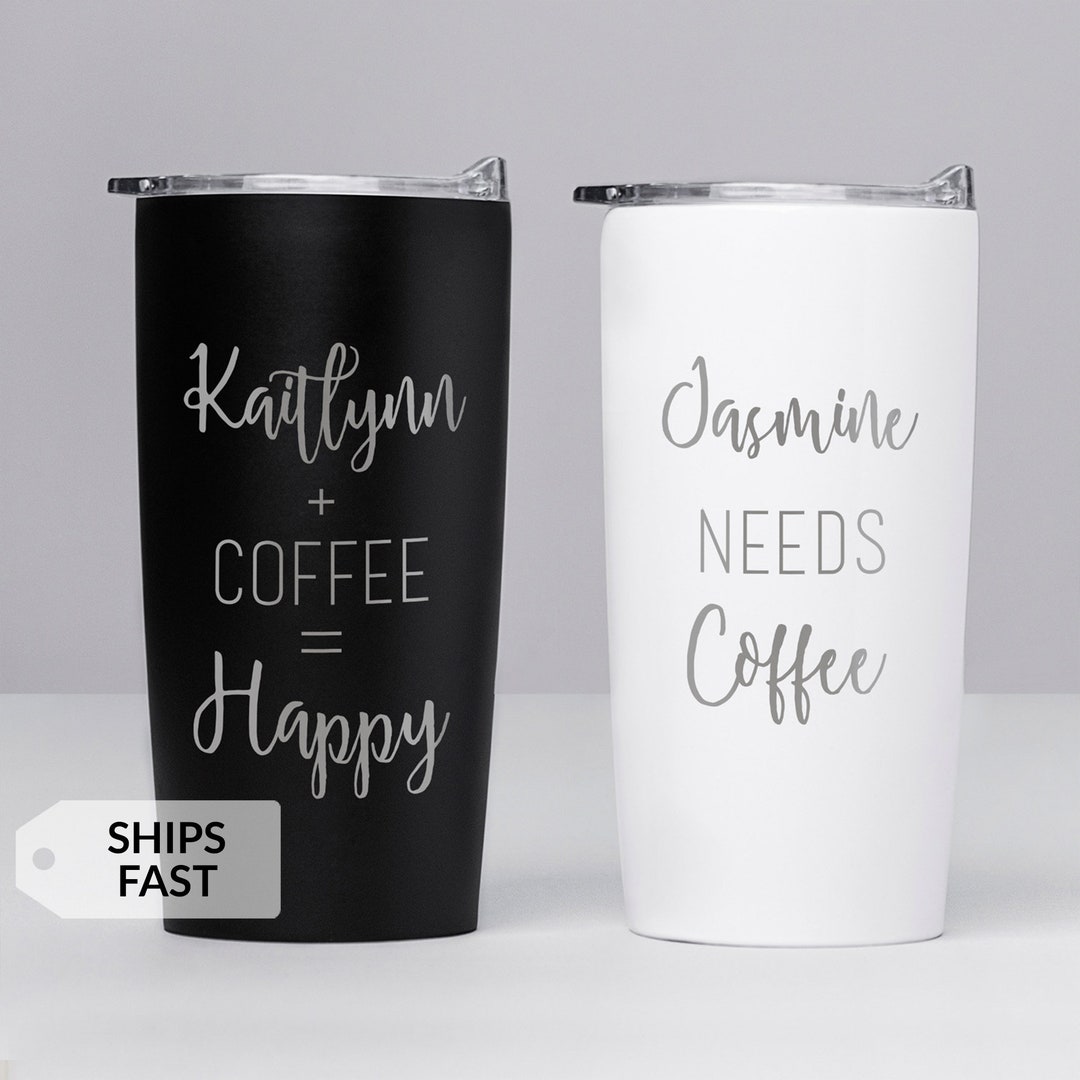 Custom Engraved Stainless Steel Coffee Tumbler by Lifetime - Etsy