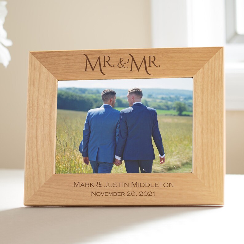 Personalized Mr. & Mr. Picture Frame by Lifetime Creations: - Etsy