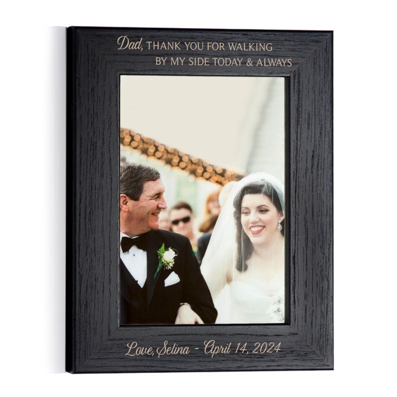 Engraved Personalized Father of the Bride Picture Frame - Etsy