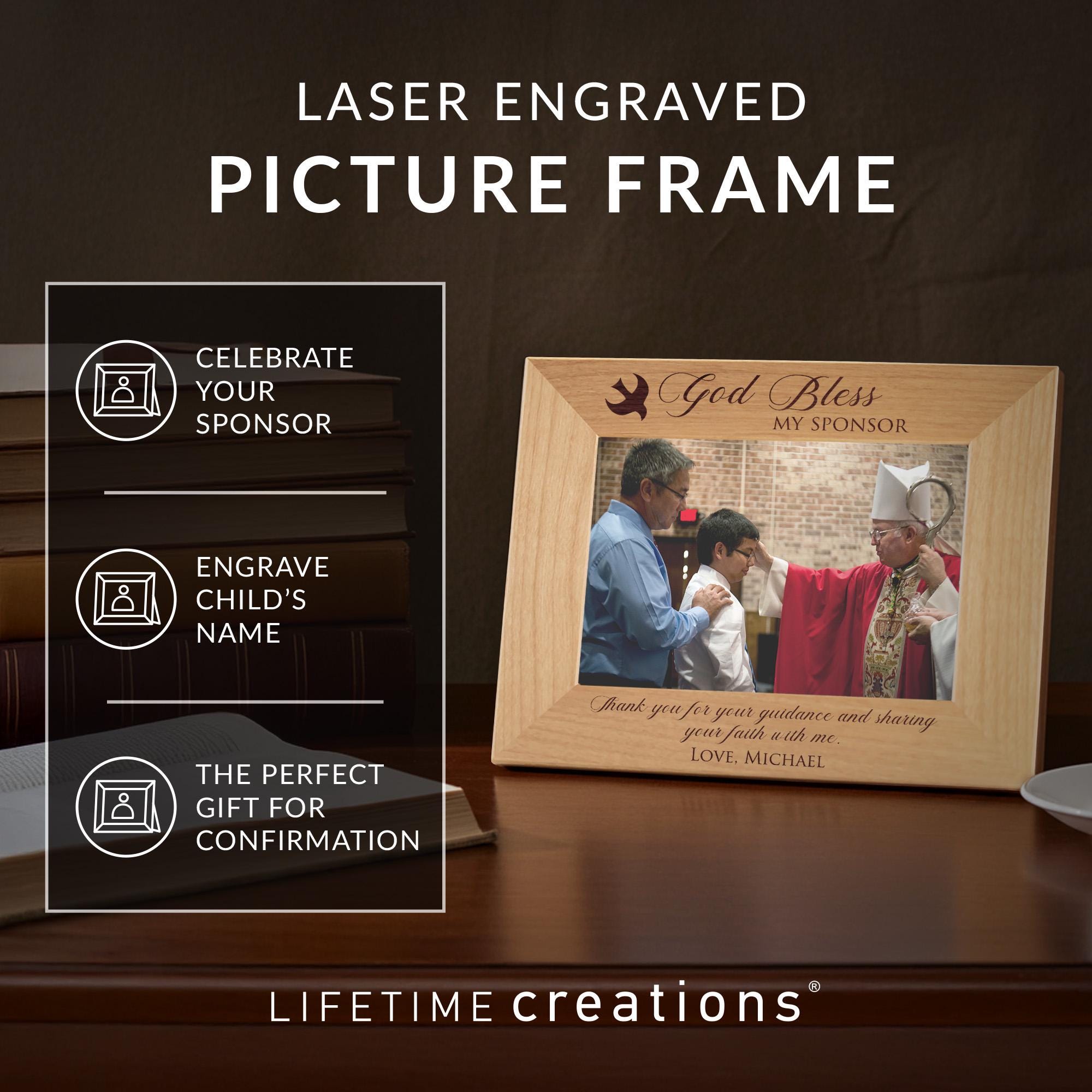 Personalized Confirmation Sponsor Picture Frame by Lifetime Creations ...