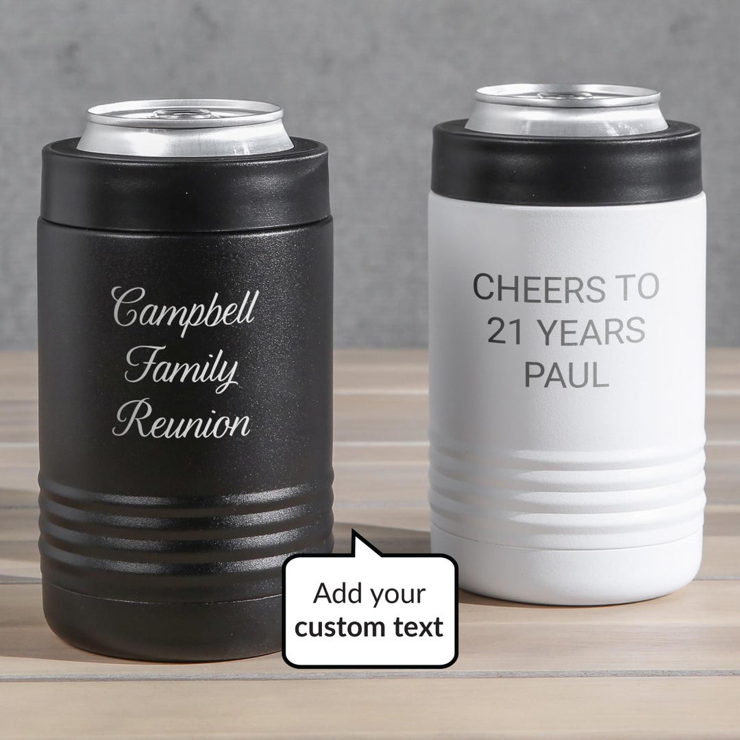 Create Your Own Engraved Stainless Steel Can Cooler by Lifetime ...