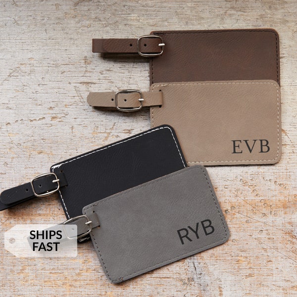 Monogram Luggage Tag - Etsy