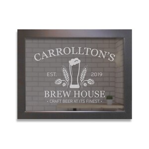 Engraved Personalized Bar Mirror craft Beer by Lifetime Creations ...
