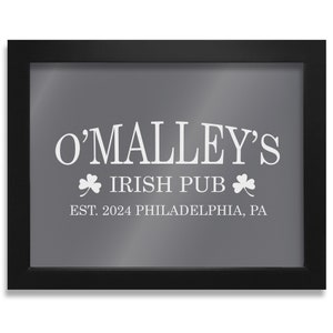Engraved Custom Bar Mirror (irish Pub) by Lifetime Creations ...