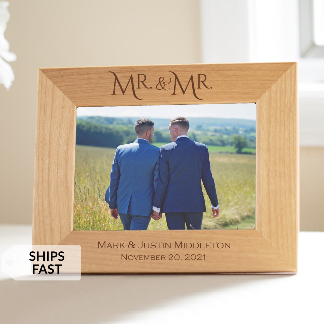 Personalized Mr. & Mr. Picture Frame by Lifetime Creations: - Etsy