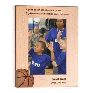 Personalized Basketball Coach Picture Frame by Lifetime Creations ...