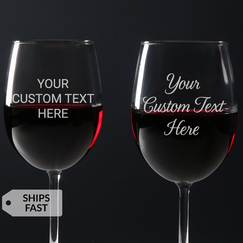 Custom Wine Glasses - Etsy