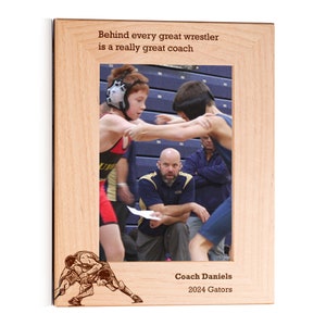 Personalized Wrestling Coach Picture Frame by Lifetime Creations ...