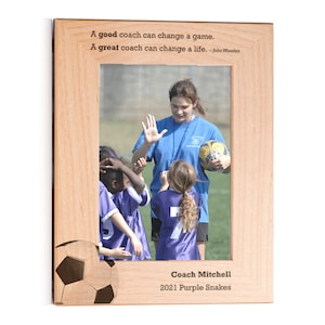 Personalized Soccer Coach Picture Frame by Lifetime Creations: Youth ...