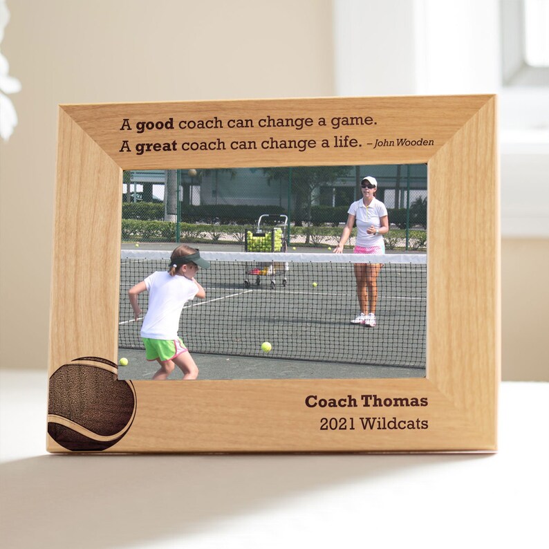 Personalized Tennis Coach Picture Frame by Lifetime Creations: | Etsy