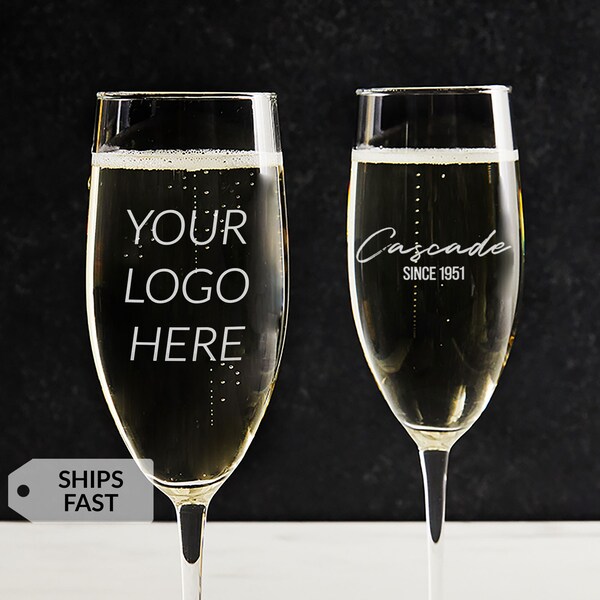 Engraved Champagne Glasses Etsy