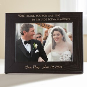 Engraved Personalized Father of the Bride Picture Frame black by ...