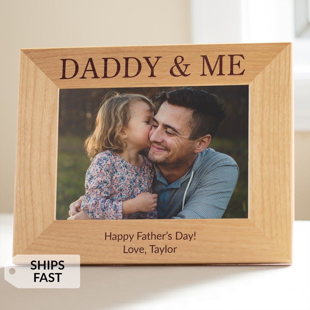 Personalized Daddy and Me Picture Frame by Lifetime Creations: New Dad ...