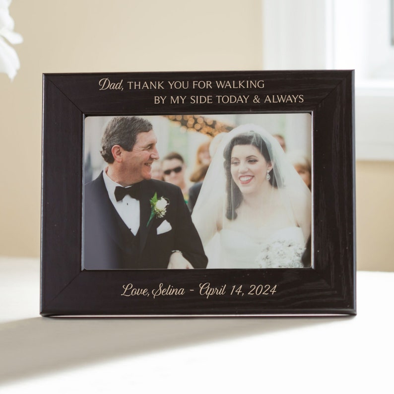 Engraved Personalized Father of the Bride Picture Frame - Etsy