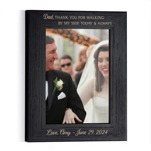 Engraved Personalized Father of the Bride Picture Frame black by ...
