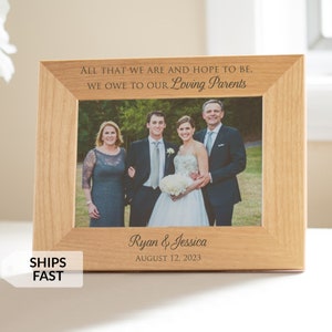 Personalized Wedding Picture Frame for Parents of Bride & - Etsy
