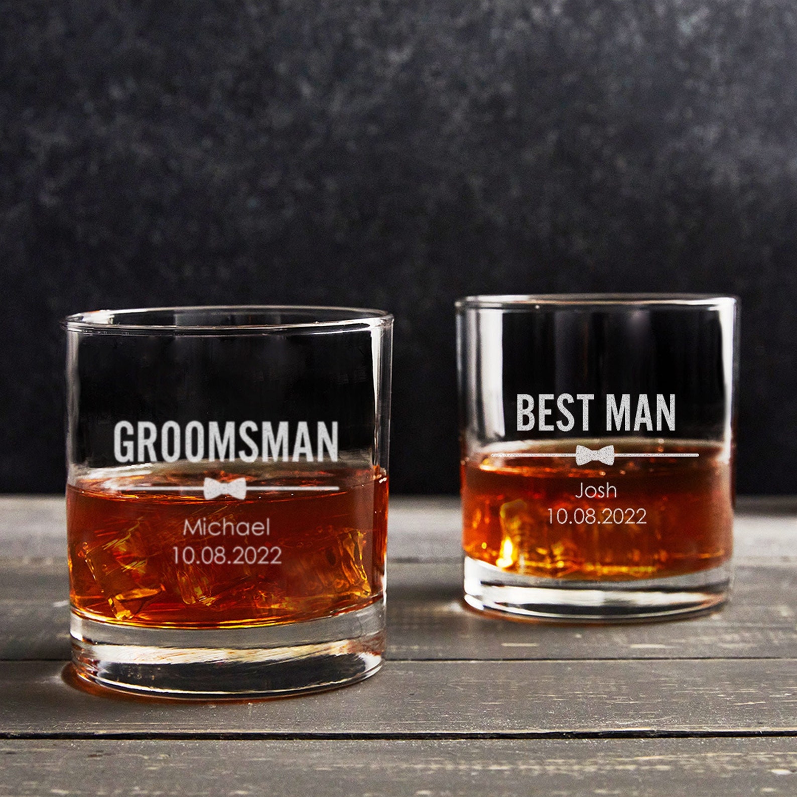 Engraved Personalized Groomsman Whiskey Glass By Lifetime Etsy