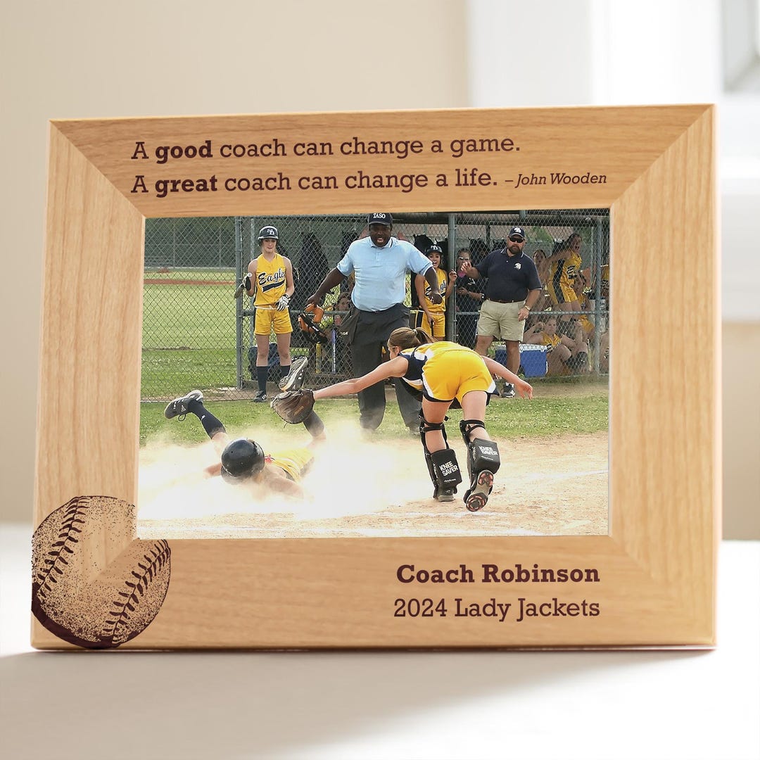 Personalized Softball Coach Picture Frame by Lifetime Creations ...