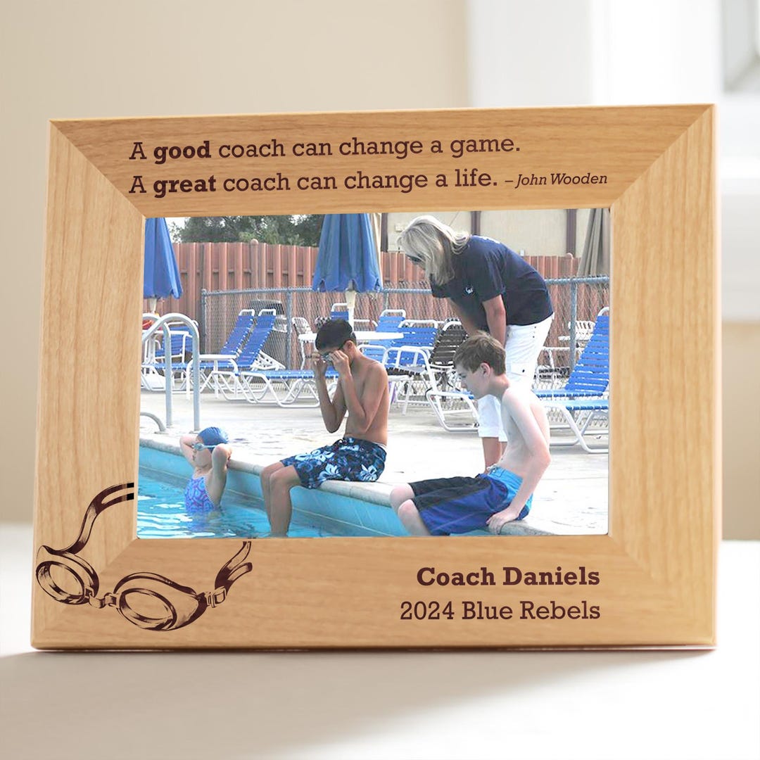 Personalized Swimming Coach Picture Frame by Lifetime Creations ...