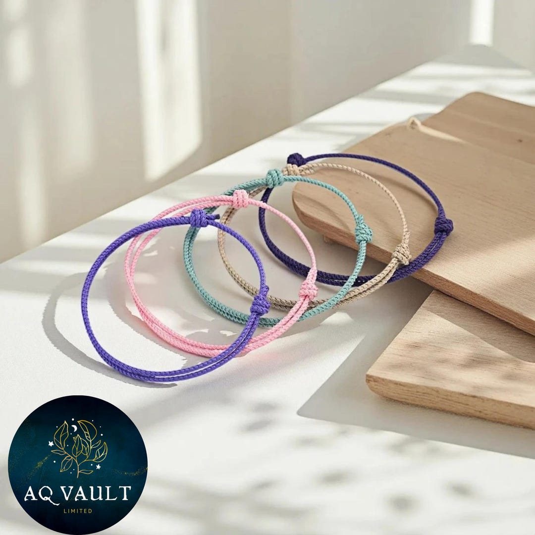Handmade Adjustable Thin String Bracelet | 2mm Braided Cord | 11 Colors ...